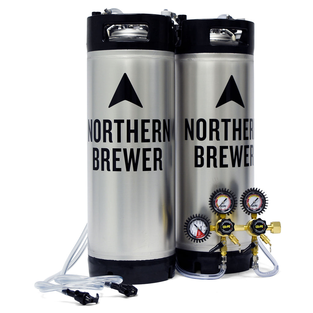 Home Brew Keg System w/ Two Cornelius (Corny) Ball Lock Kegs & Pressur