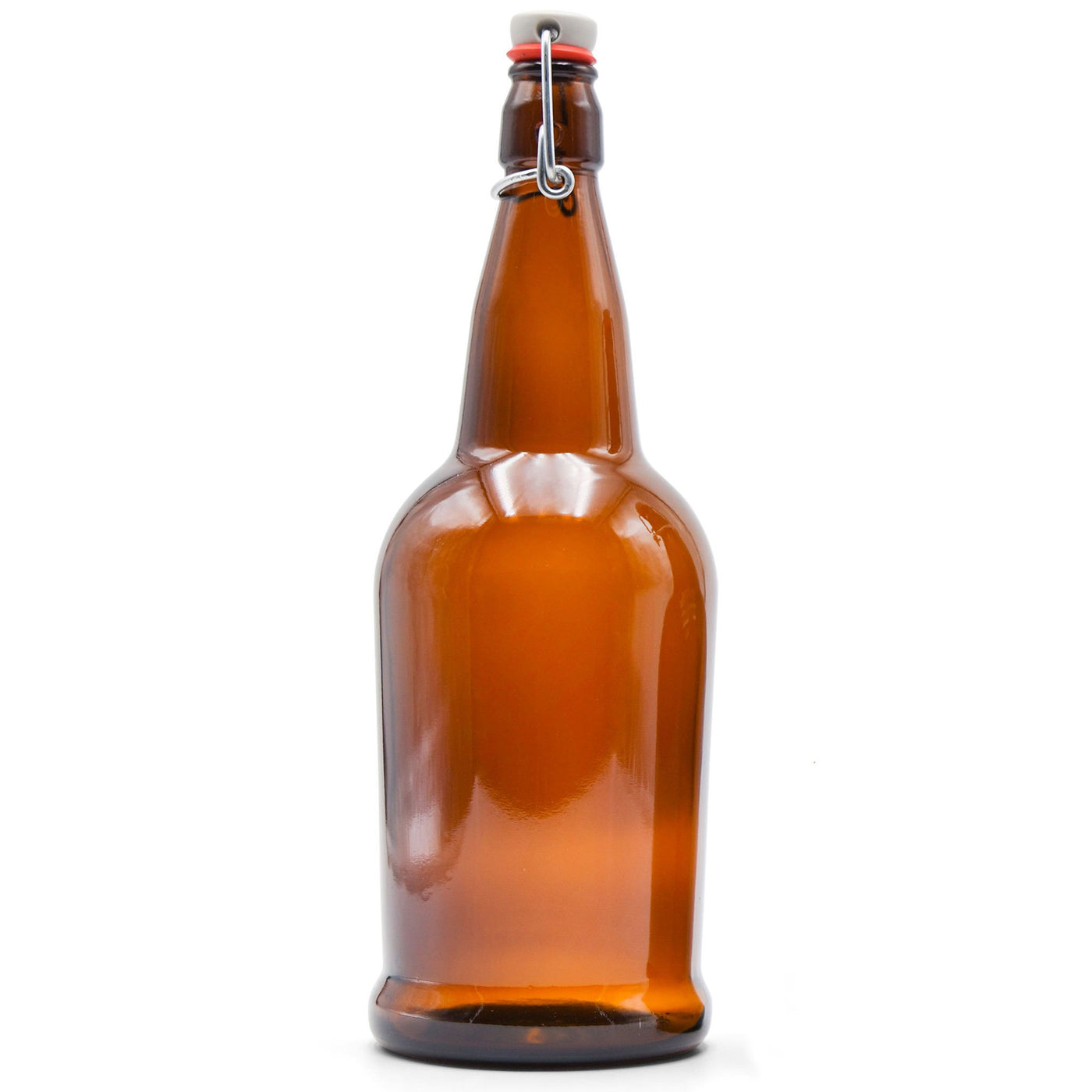Brown EZ Cap Bottles w/ Swing Top - 1 Liter